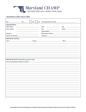 Fillable Online Physical Abuse Form Fax Email Print - pdfFiller