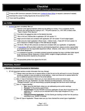 Fillable Online For a Successful NIH Grants Fax Email Print - pdfFiller