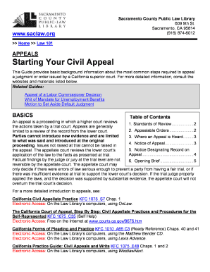 Fillable Online saclaw Starting Your Civil Appeal Fax Email Print ...
