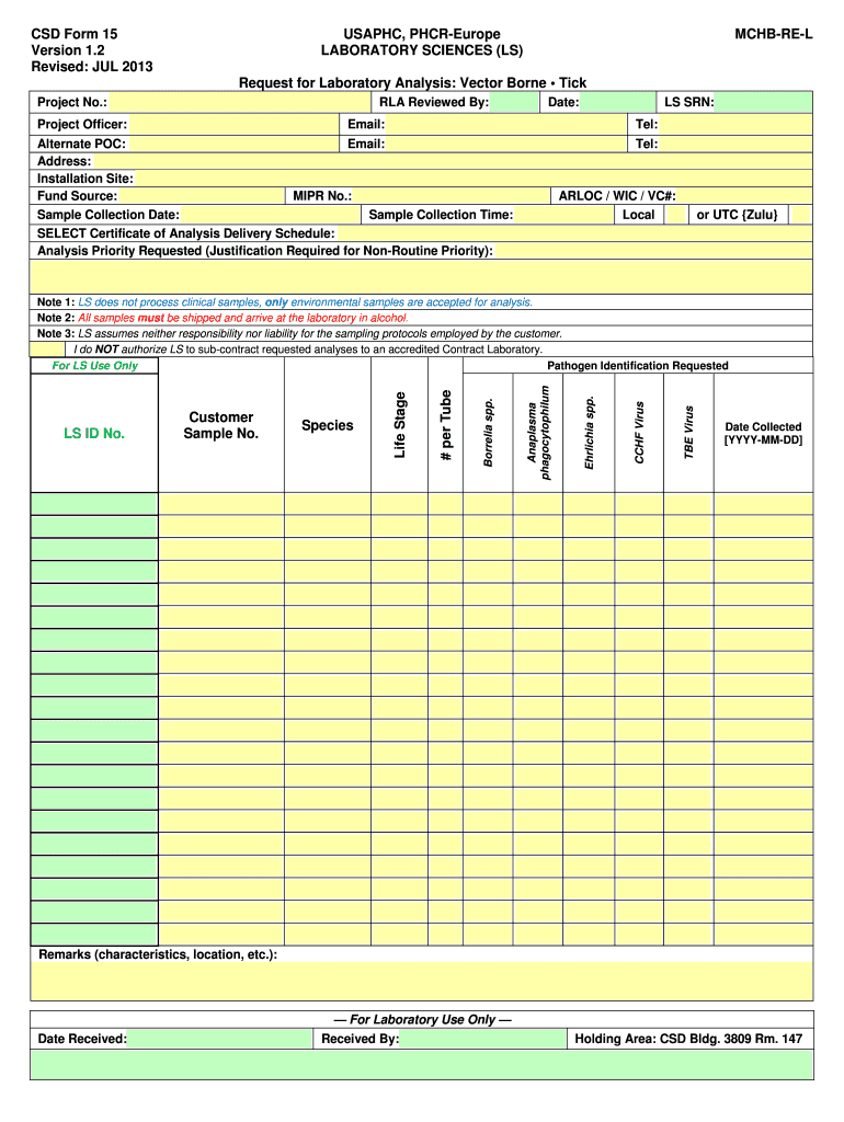 Fillable Online CSD Form 15 Version 1 Fax Email Print - pdfFiller