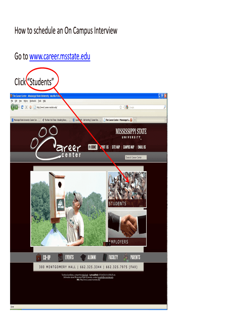 Fillable Online How to schedule an On Campus Interview Fax Email Print ...