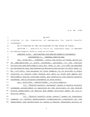 Fillable Online 83(R) SB 1795 - Enrolled version Fax Email Print ...