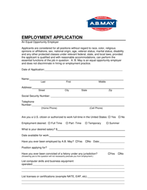 Fillable Online Applicants are considered for all positions without regard to race, color ...