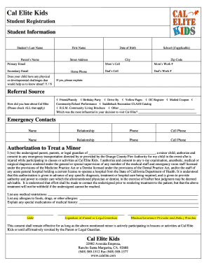 Fillable Online Cal Elite Kids Fax Email Print - pdfFiller