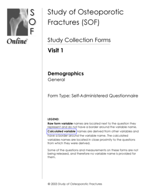 Fillable Online sof ucsf Form Type SelfAdministered Questionnaire - sof ...