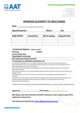 Fillable Online aat auz AAT FI Authority to Treat and Request for ...