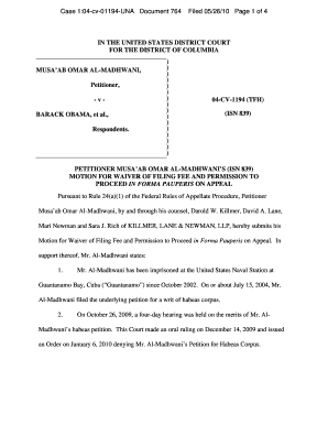 Fillable Online Motion to Proceed IFP on Appeal 839.DOC Fax Email Print ...