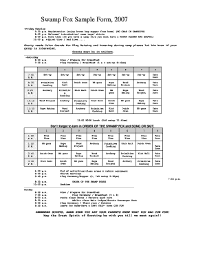 Fillable Online pacunits Swamp Fox Sample Form, 2007 - pacunits Fax ...
