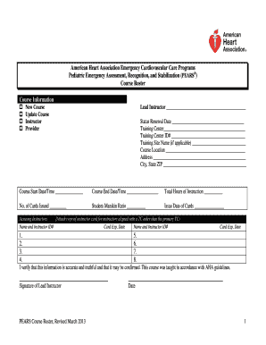 Pediatric Emergency Assessment Recognition And Stabilization Pdf - Fill ...
