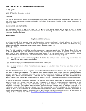 Fillable Online 1 Act 168 of 2014 - Procedures and Forms - Smethport ...