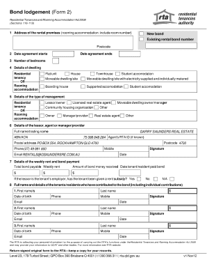 Fillable Online RTA FORM 2 - Garry Saunders Real Estate Fax Email Print ...