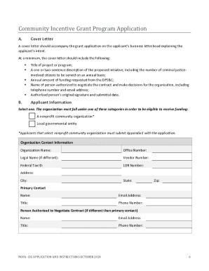 Fillable Online Community Incentive Grant Program (cig) Application ...