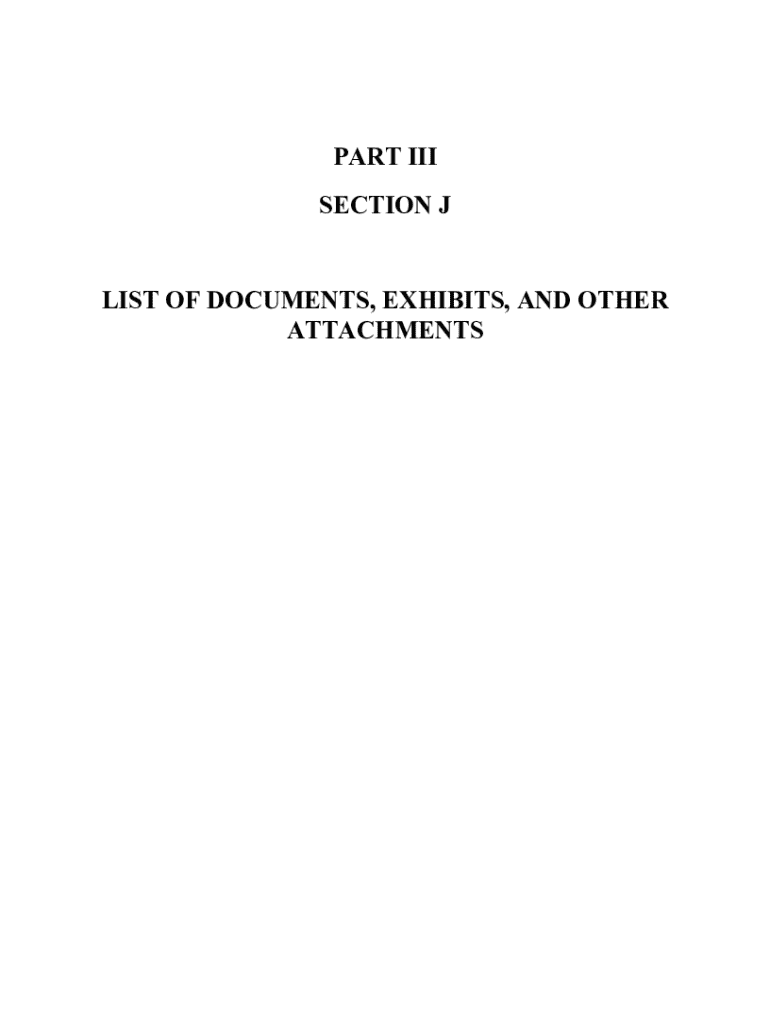 Fillable Online LIST OF DOCUMENTS, EXHIBITS, AND OTHER Fax Email Print - pdfFiller