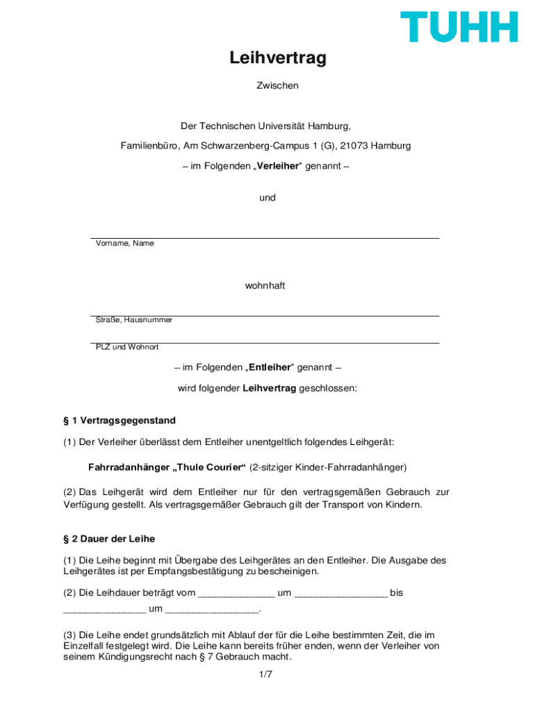 Ausfüllbares Online Leihvertrag über Einen Fahrradanhänger Fax Email ...