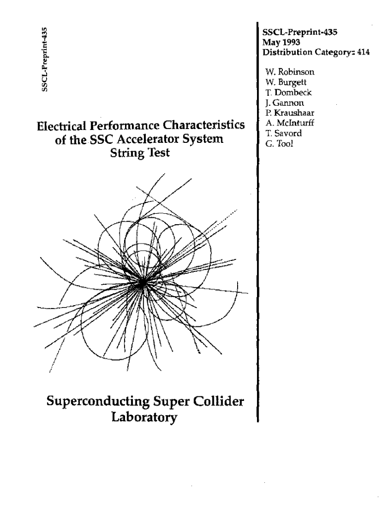 Fillable Online Electrical Performance Characteristics of the Ssc ...