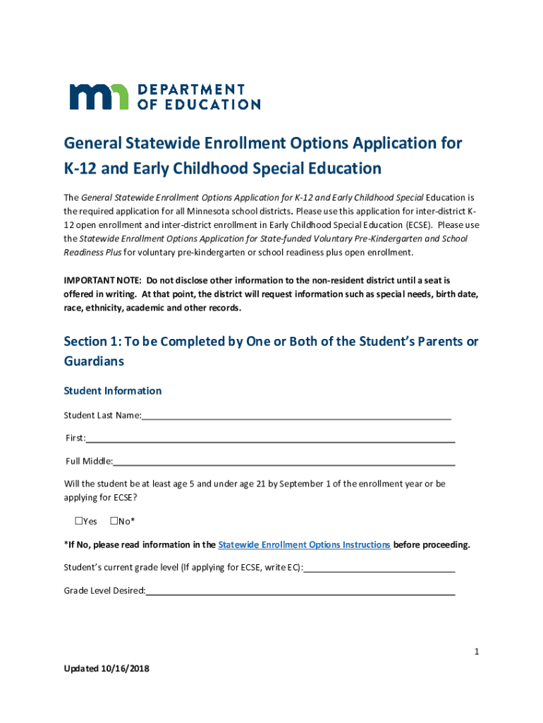 Fillable Online Edgerton Public Schools - District 581 Student Enrollment Form Fax Email Print ...