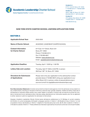 Fillable Online Academic Leadership Charter School Application Fax ...