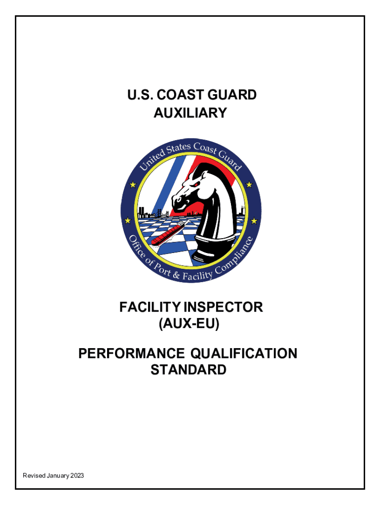Fillable Online U.s. Coast Guard Auxiliary Facility Inspector (aux-eu ...