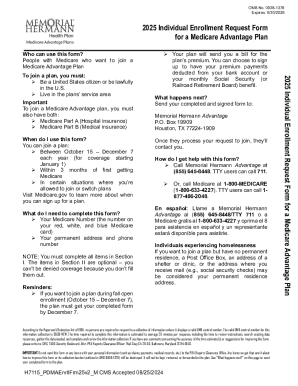 Fillable Online 2025 Individual Enrollment Request Form for a Medicare Advantage Plan Fax Email ...