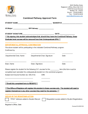 Fillable Online Combined Pathway Approval Form Fax Email Print - pdfFiller