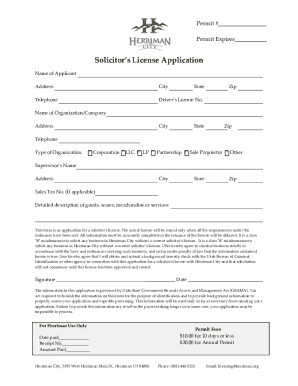 Fillable Online Solicitor’s License Application Fax Email Print - pdfFiller