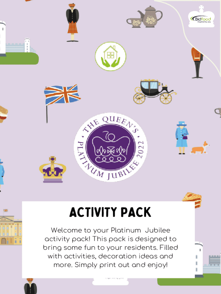 Fillable Online Welcome to Your Platinum Jubilee Activity Pack Fax ...