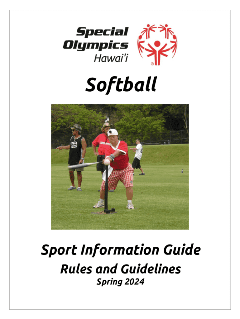 Fillable Online Sport Information Guide - Softball Rules and Guidelines ...