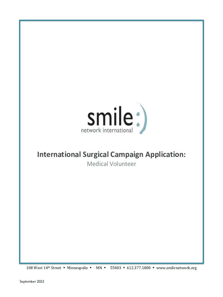 Fillable Online International Surgical Campaign Application Fax Email Print - pdfFiller