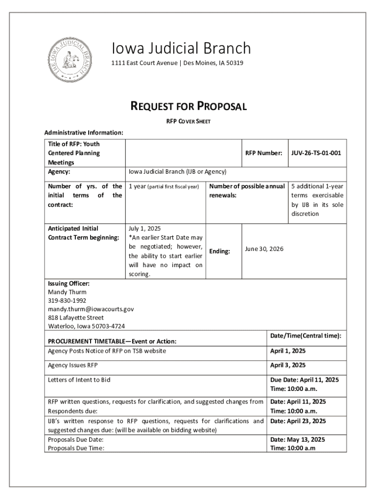 Fillable Online Youth Centered Planning Meetings Rfp Fax Email Print ...