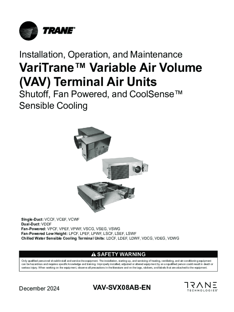 Fillable Online VariTrane Variable Air Volume Fax Email Print - pdfFiller