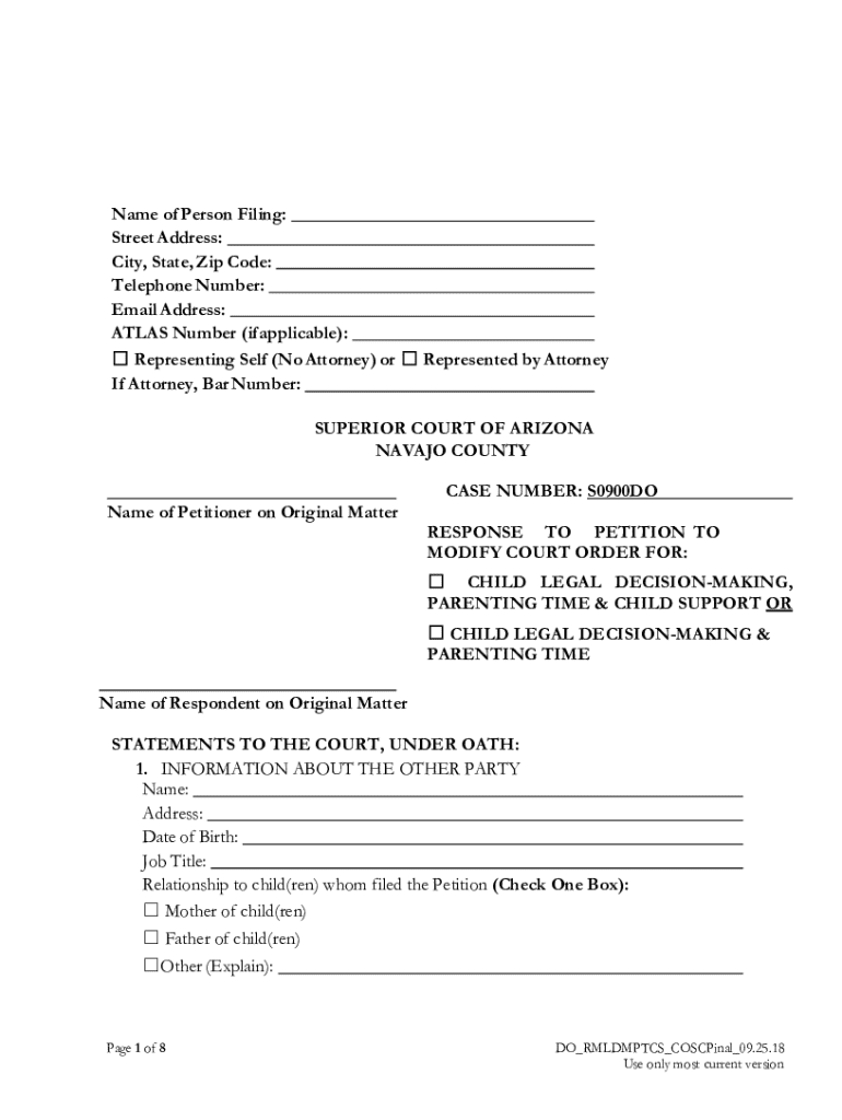 Fillable Online Response to Petition Fax Email Print - pdfFiller