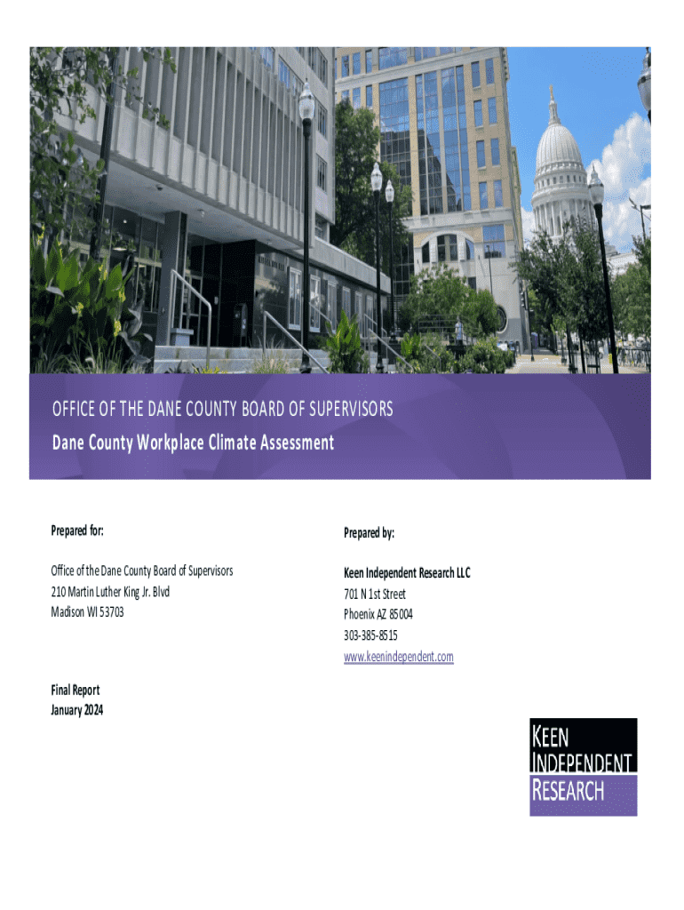 Fillable Online Dane County Workplace Climate Assessment - Final Report ...