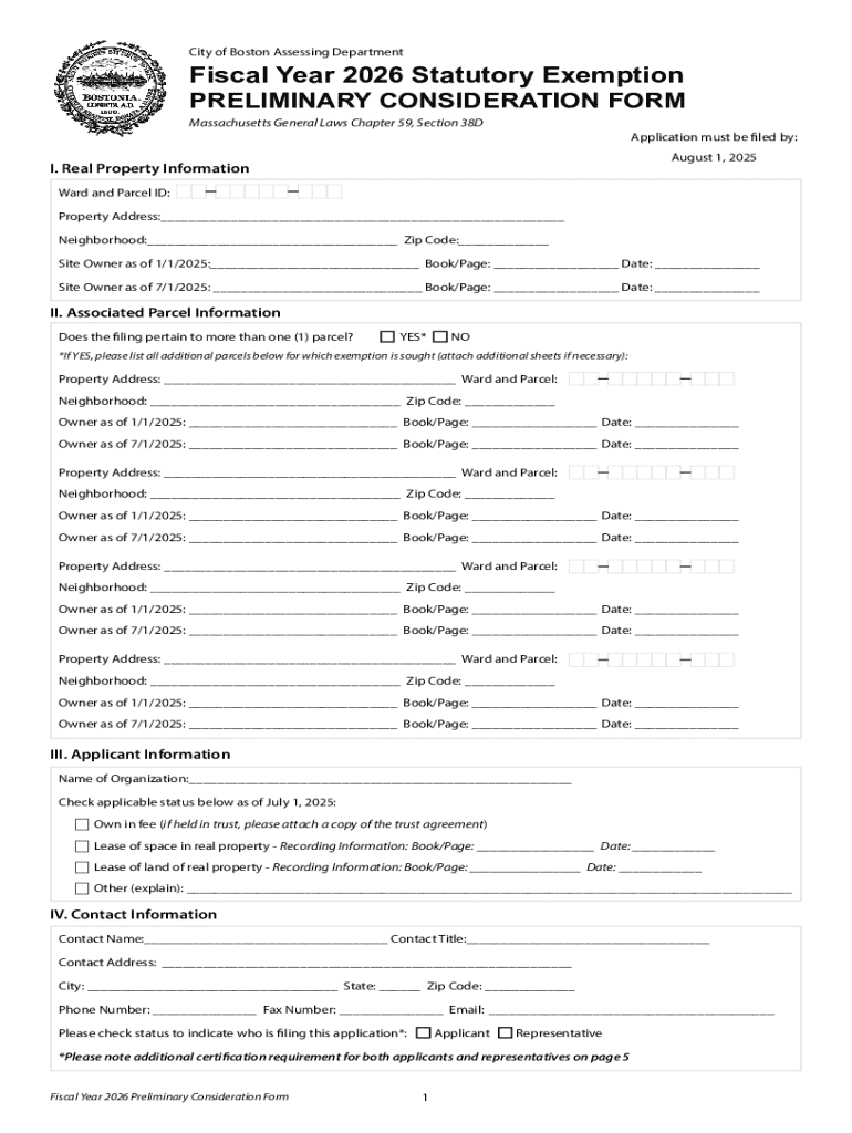 Fillable Online City of Boston Assessing Department - Statutory ...