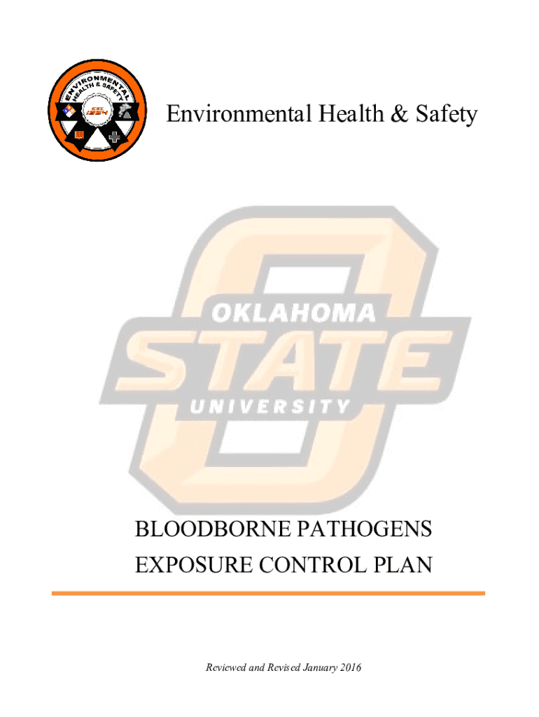 Fillable Online Bloodborne Pathogens Exposure Control Plan Fax Email ...