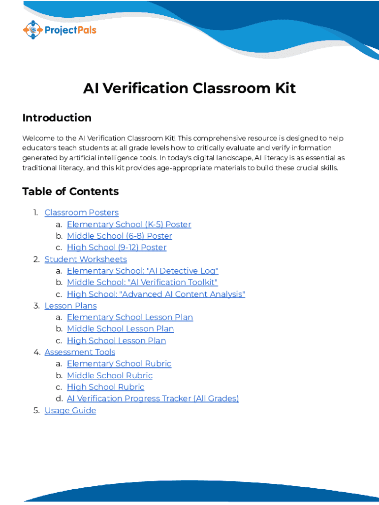 Fillable Online Ai Verification Classroom Kit Fax Email Print - pdfFiller