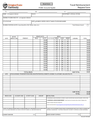 Fillable Online Travel Reimbursement Request Form Fax Email Print - pdfFiller