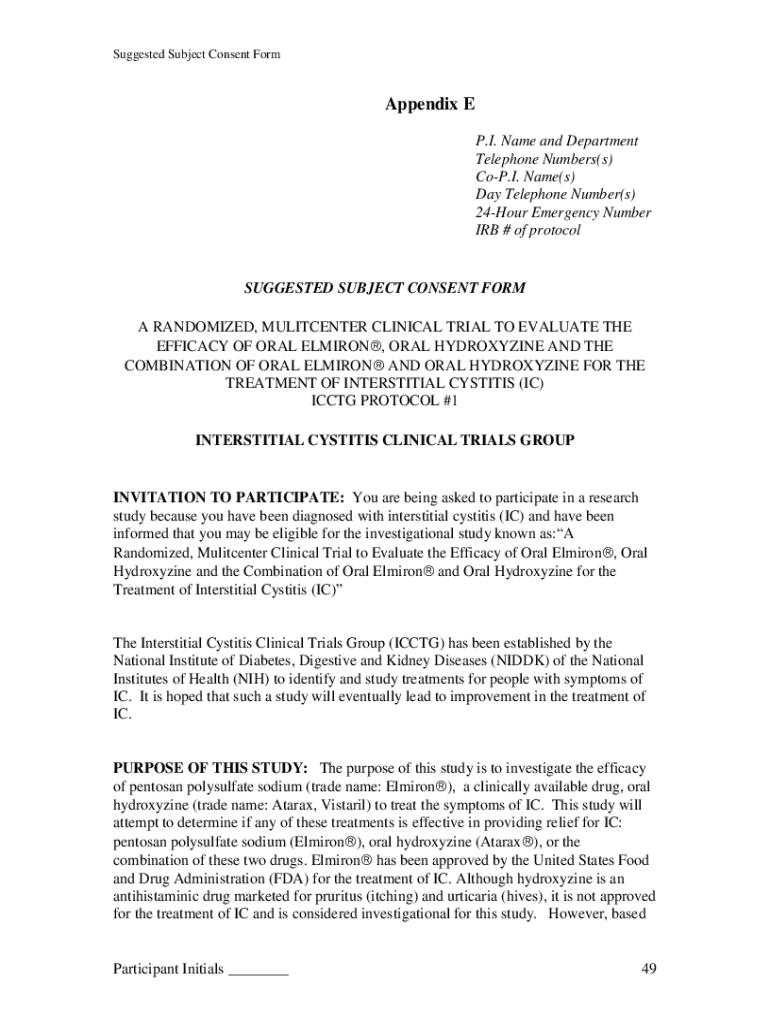 Fillable Online Suggested Subject Consent Form Fax Email Print - pdfFiller