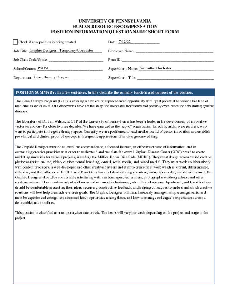 Fillable Online Graphic Designer - Temporary/contractor Fax Email Print ...