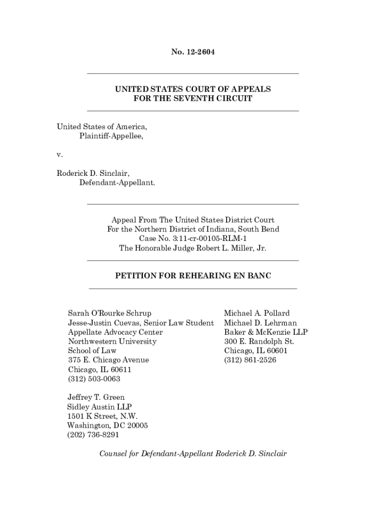 Fillable Online United States V. Roderick D. Sinclair Fax Email Print ...