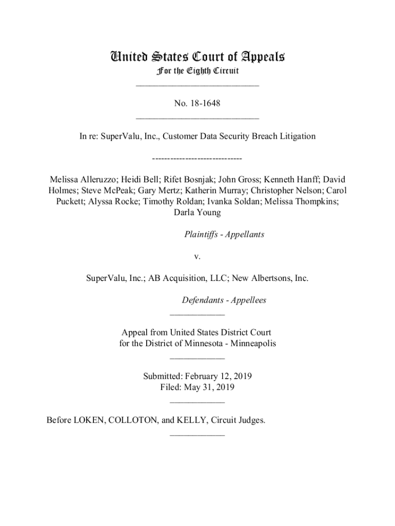 Fillable Online , Customer Data Security Breach Litigation Fax Email ...