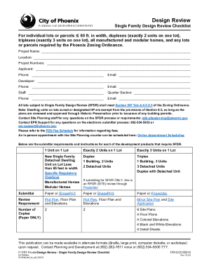 Fillable Online Single Family Design Review Checklist Fax Email Print ...