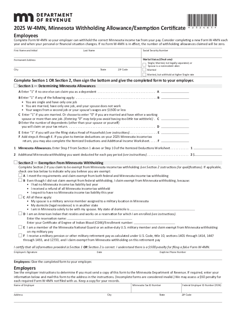 Minnesota Withholding Form - Fill Online, Printable, Fillable, Blank ...