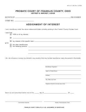 Fillable Online Assignment of Interest Fax Email Print - pdfFiller