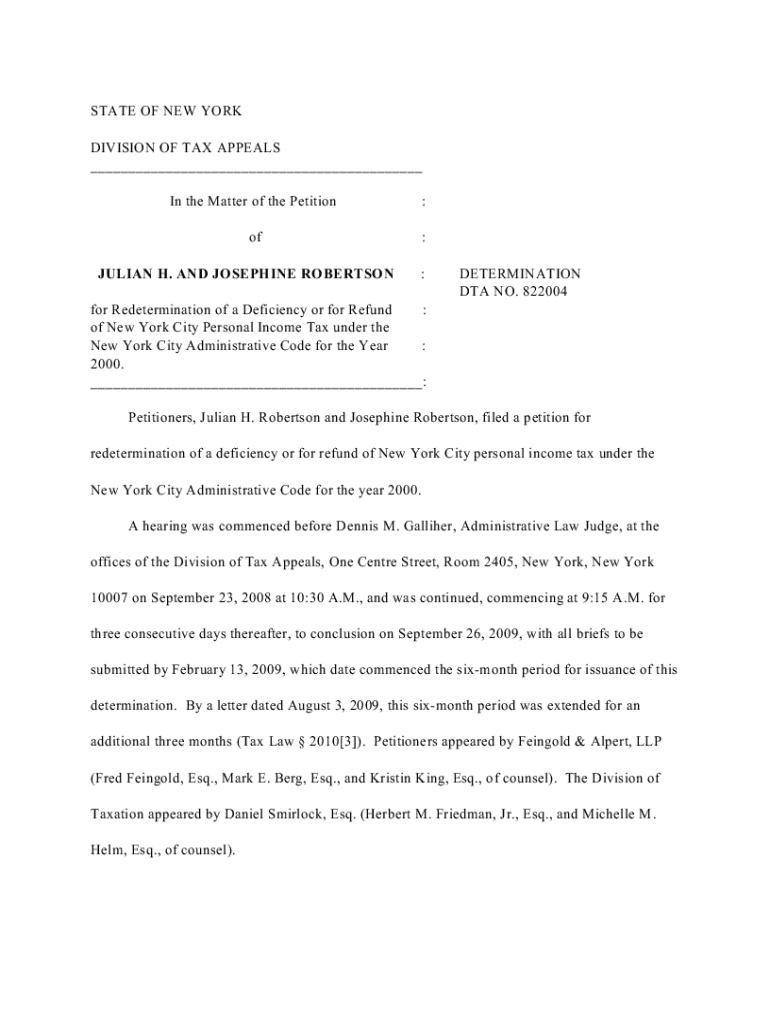 Fillable Online Determination Dta No. 822004 Fax Email Print - pdfFiller