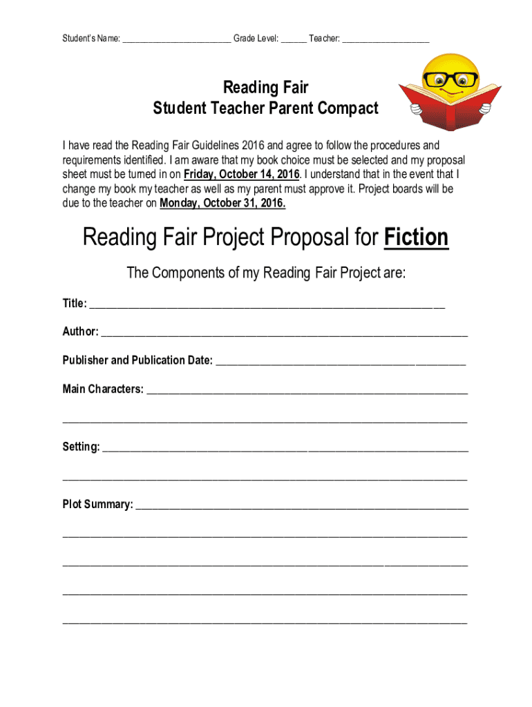 Fillable Online Reading Fair Student Teacher Parent Compact Fax Email Print - pdfFiller