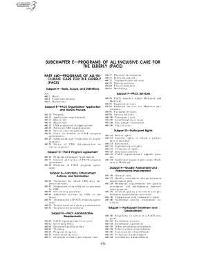 Fillable Online Programs of All-inclusive Care for the Elderly (pace ...