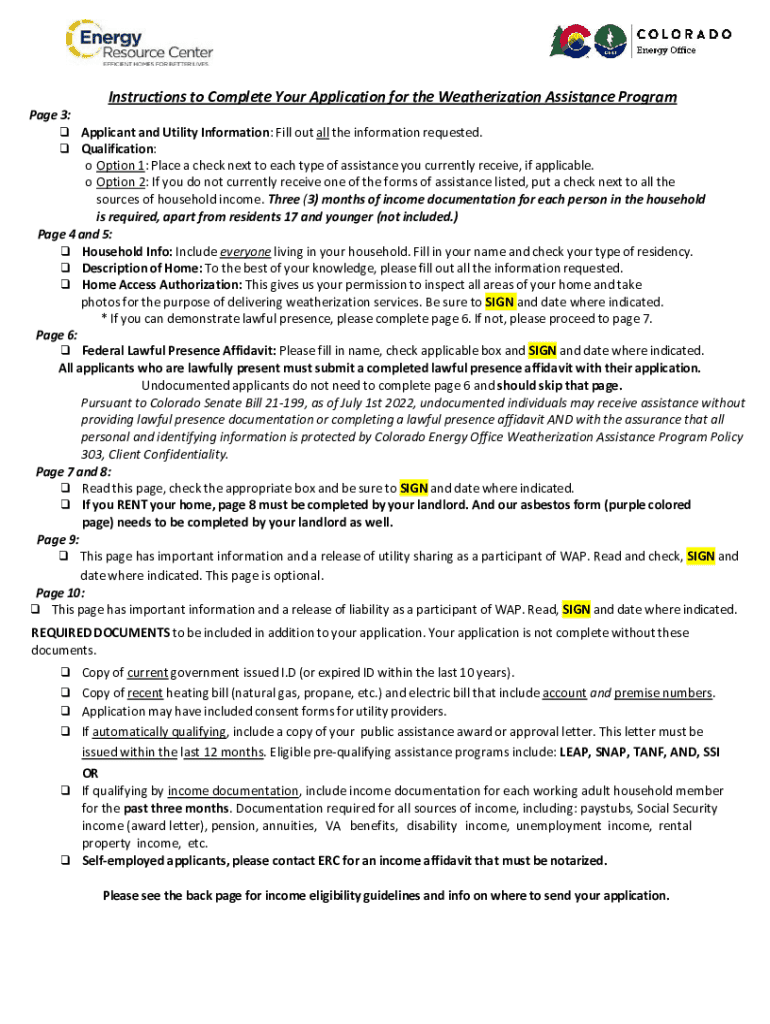 Fillable Online Instructions to Complete Your Application for the ...