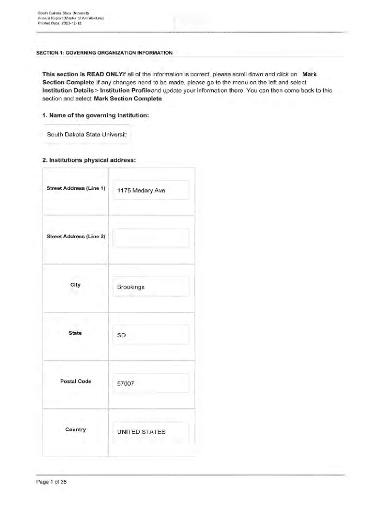 Fillable Online Annual Report (master of Architecture) Fax Email Print - pdfFiller