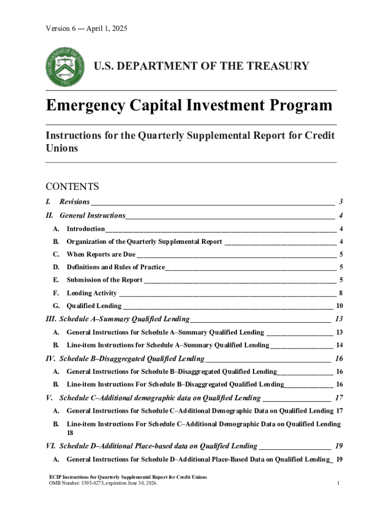 Fillable Online Quarterly Supplemental Report Instructions Fax Email ...