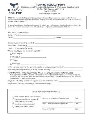 Fillable Online Training Request Form Fax Email Print - pdfFiller
